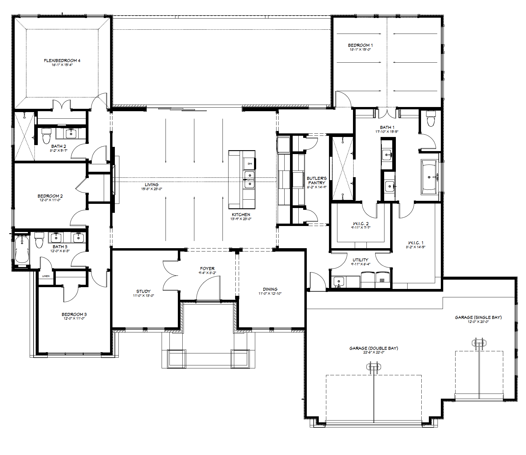 The Brazos | New Home Floor Plan | Flintrock Builders